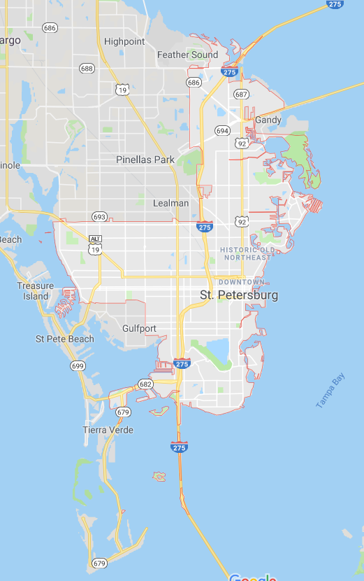 St Pete Zip Code Map - Map